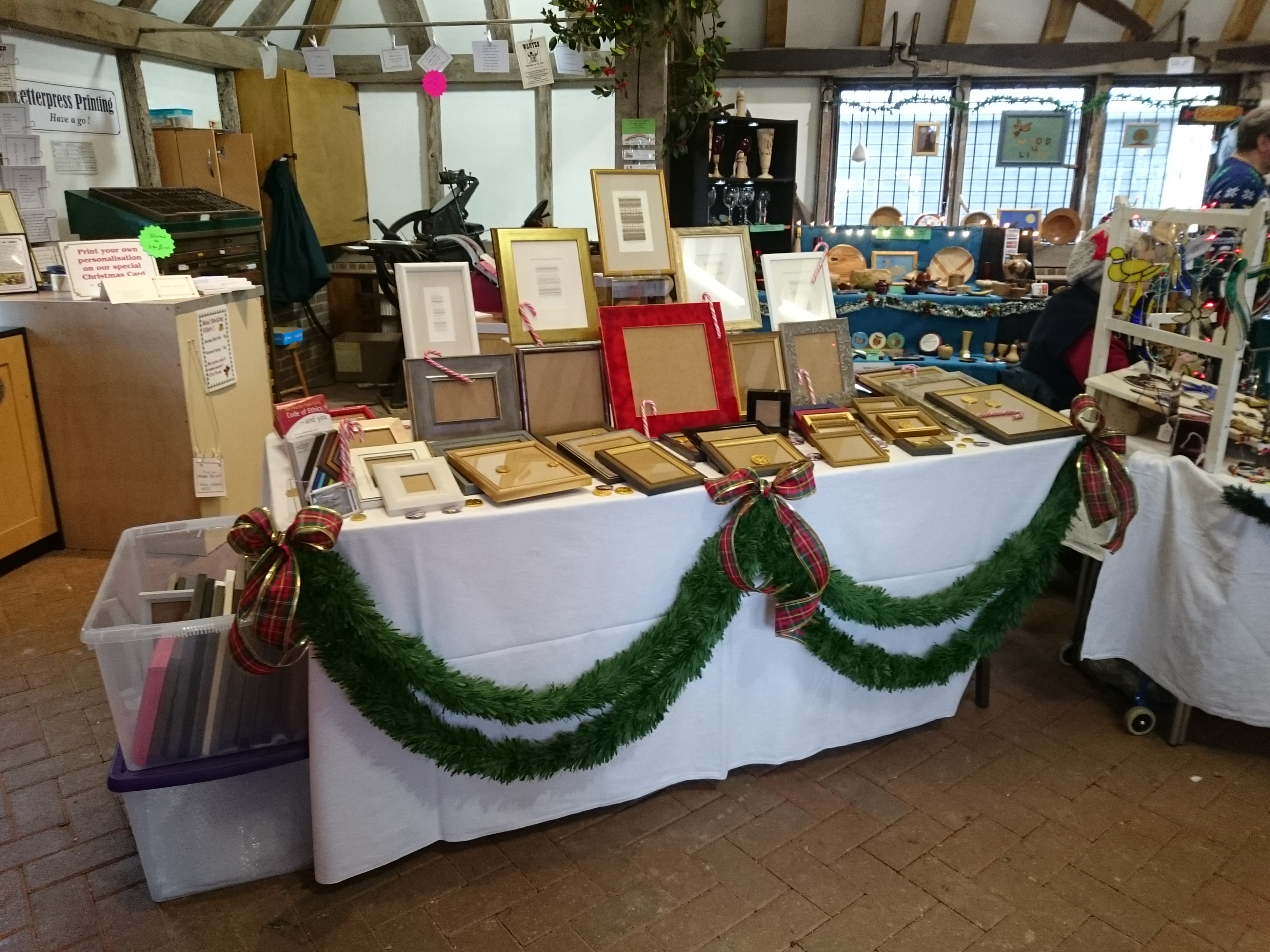 edge bespoke picture framing-1christmas craft fair stall - Edge Framing